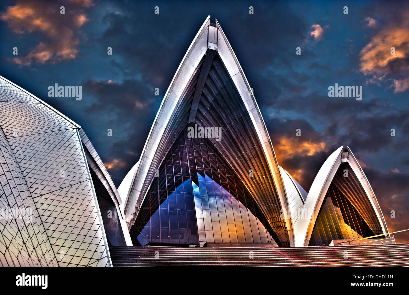 A creative color Photograph of Sydney Opera House, Australia with a ...