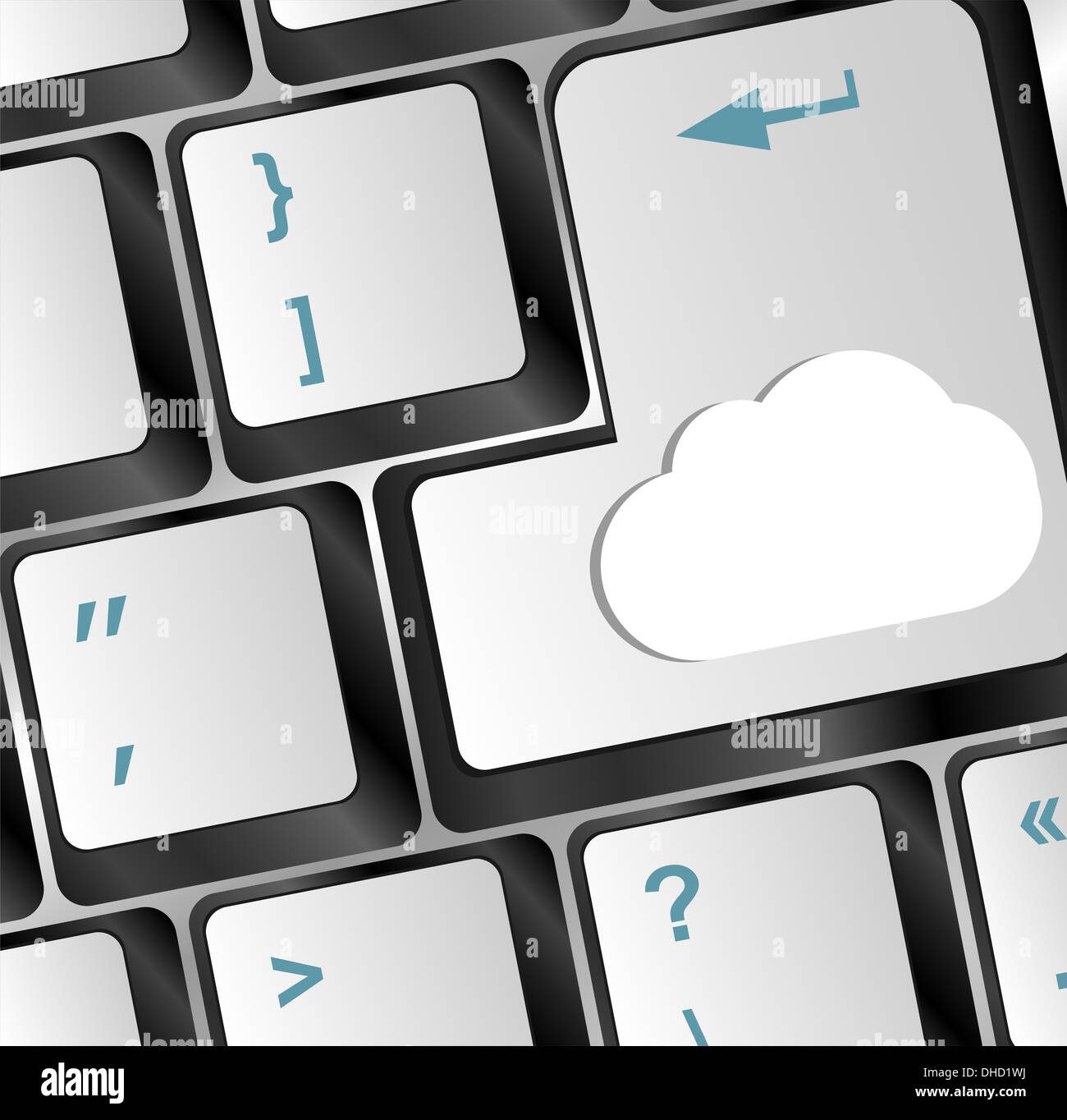 Cloud computing concept on computer keyboard Stock Photo - Alamy