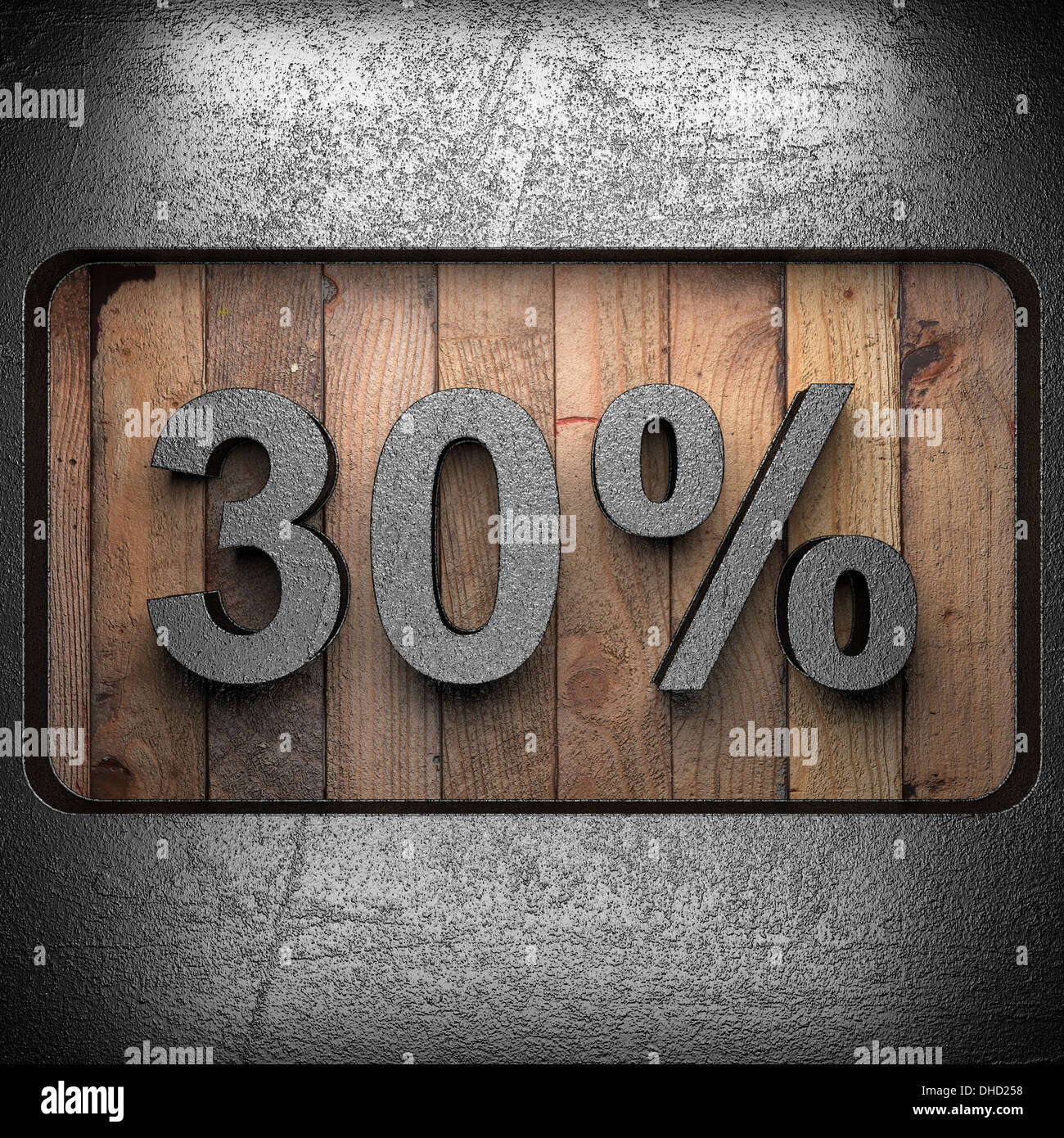 metal sign on wood Stock Photo - Alamy
