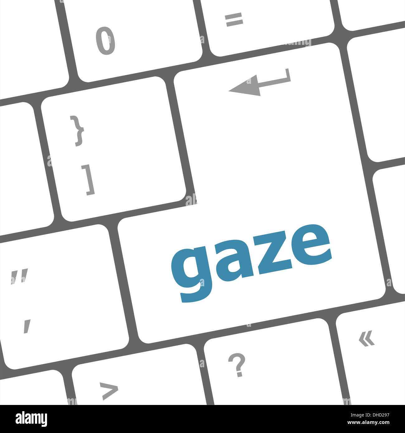 gaze word on computer pc keyboard key Stock Photo - Alamy
