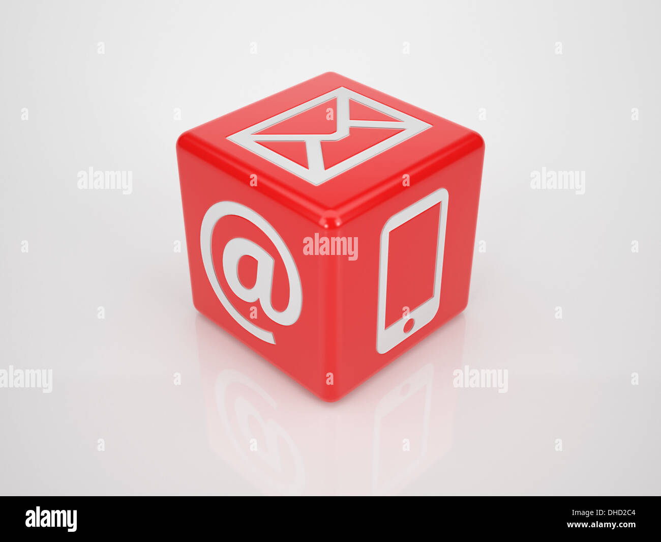 Red Telecommunication Cube Stock Photo - Alamy