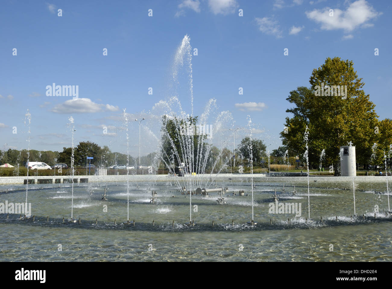 Multimedia Fountain Park in Warsaw Stock Photo - Alamy