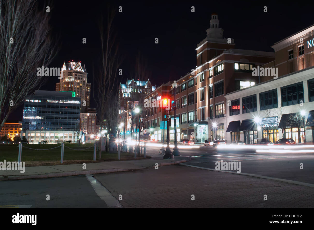 Providence, Rhode Island Skyline at night Stock Photo - Alamy