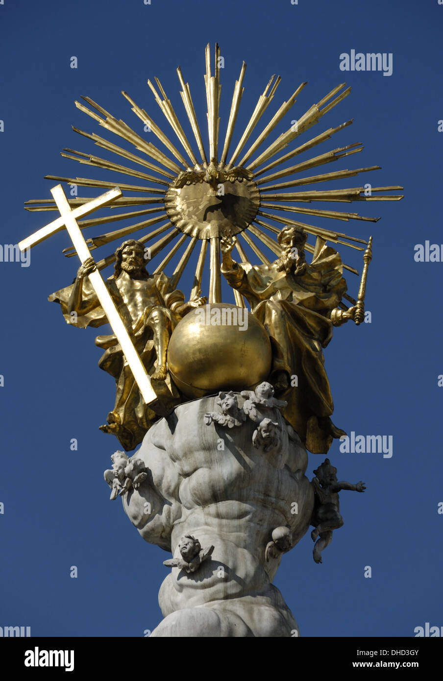 Holy trinity column hauptplatz hi-res stock photography and images - Alamy