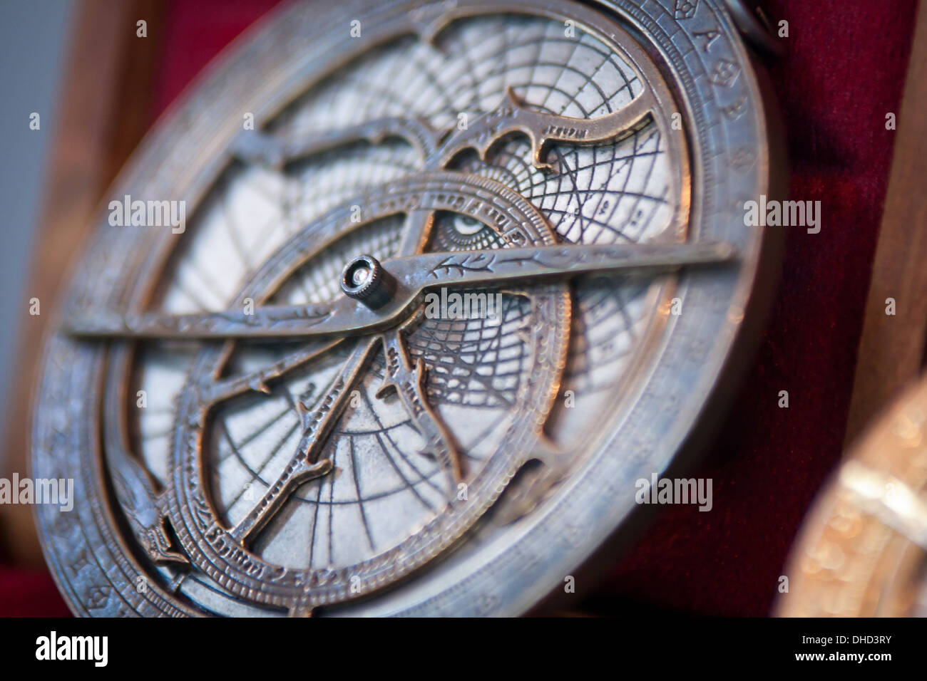 old astronomical pocket clock Stock Photo - Alamy