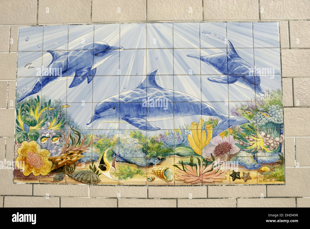 Azulejo tiles fish hi-res stock photography and images - Alamy