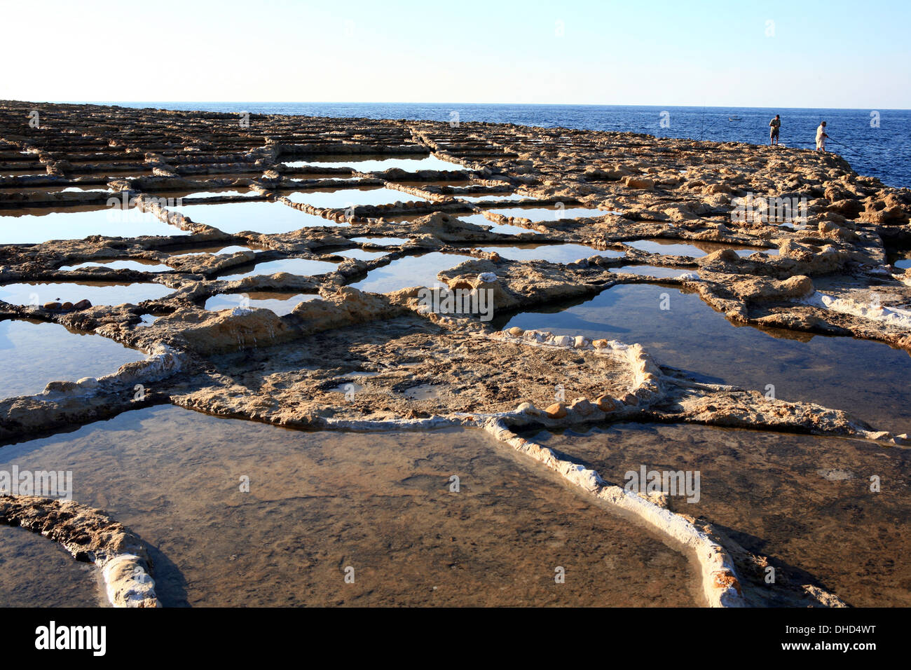 Salt works in the rocks Stock Photo - Alamy