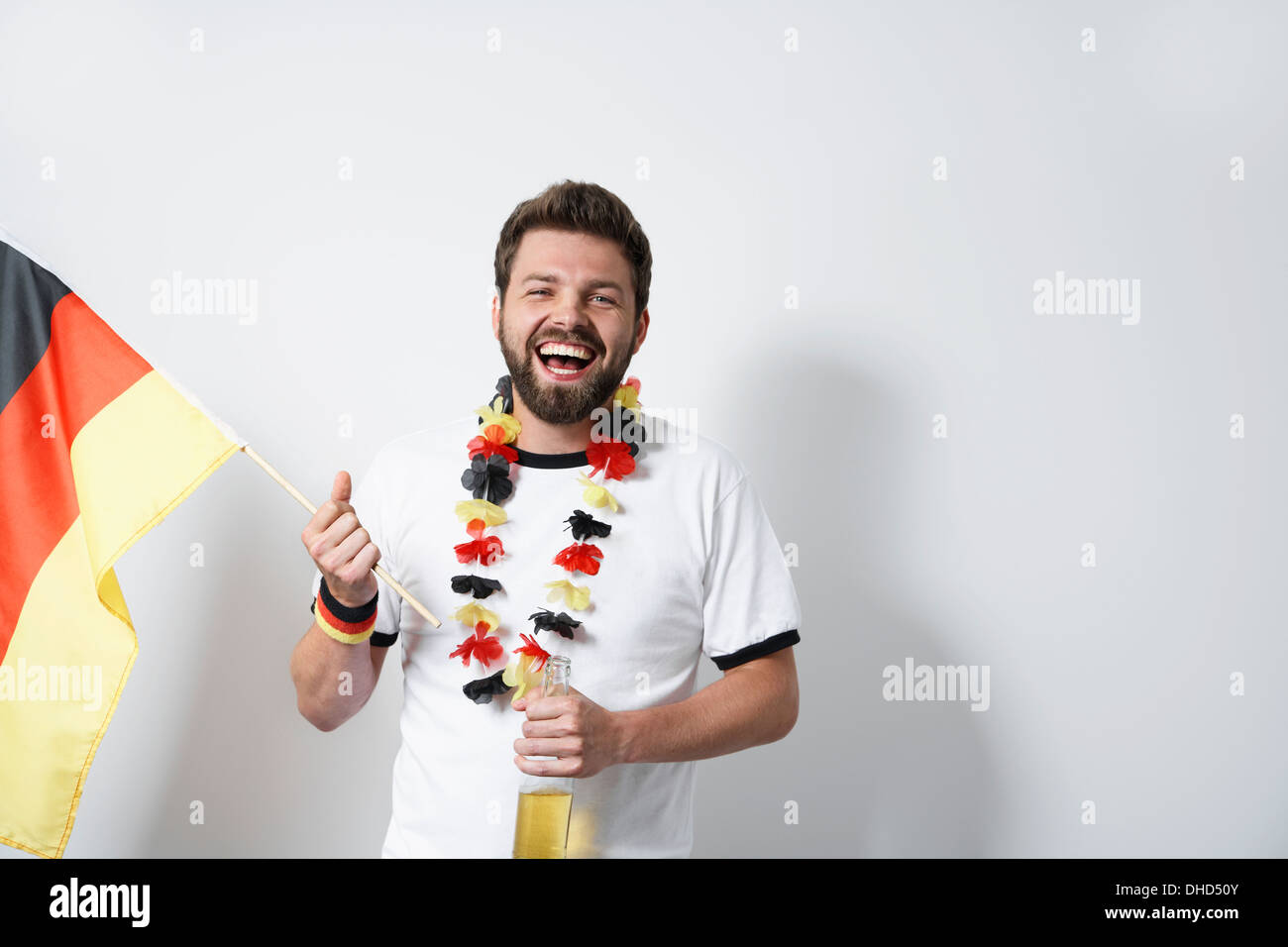Happy German soccer fan Stock Photo - Alamy