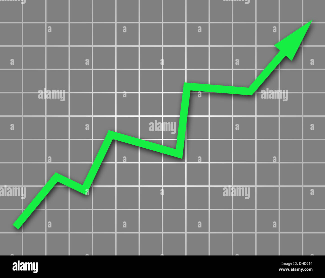 Arrow graph going up Stock Photo - Alamy
