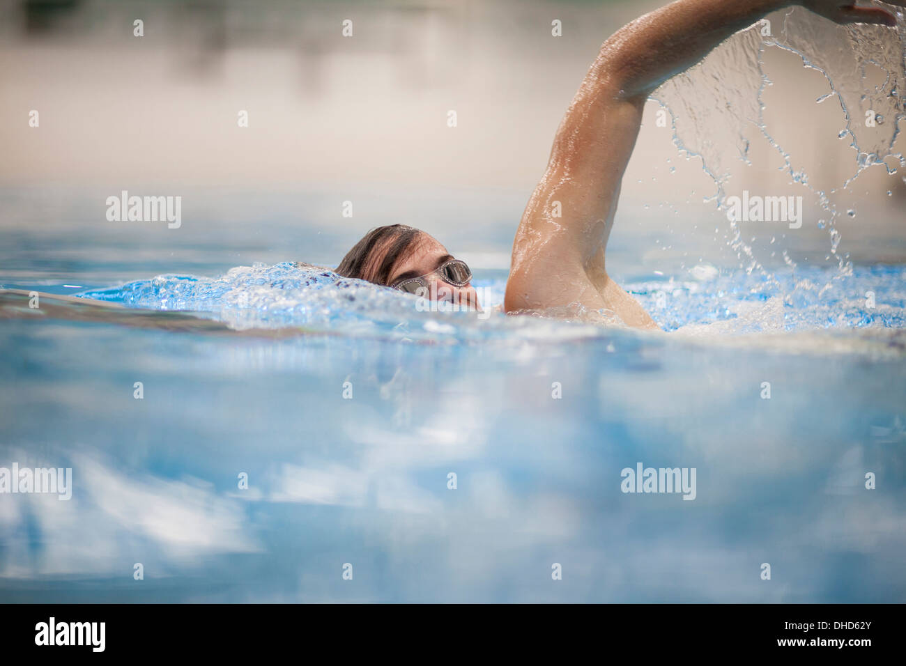 Crawler in indoor swimming pool Stock Photo - Alamy
