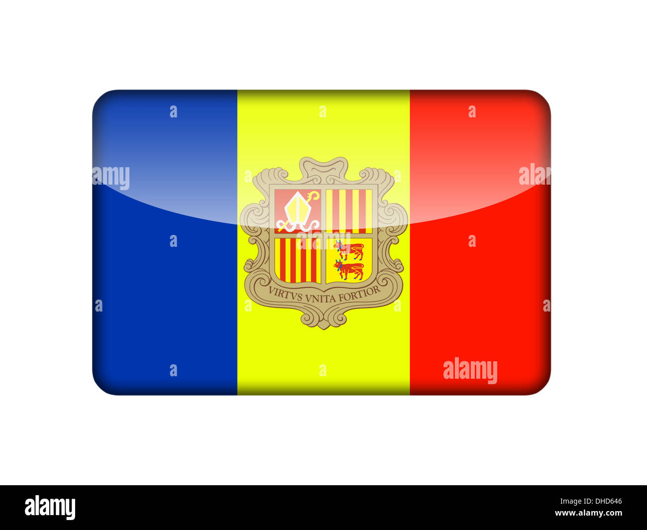 The Andorran flag Stock Photo - Alamy