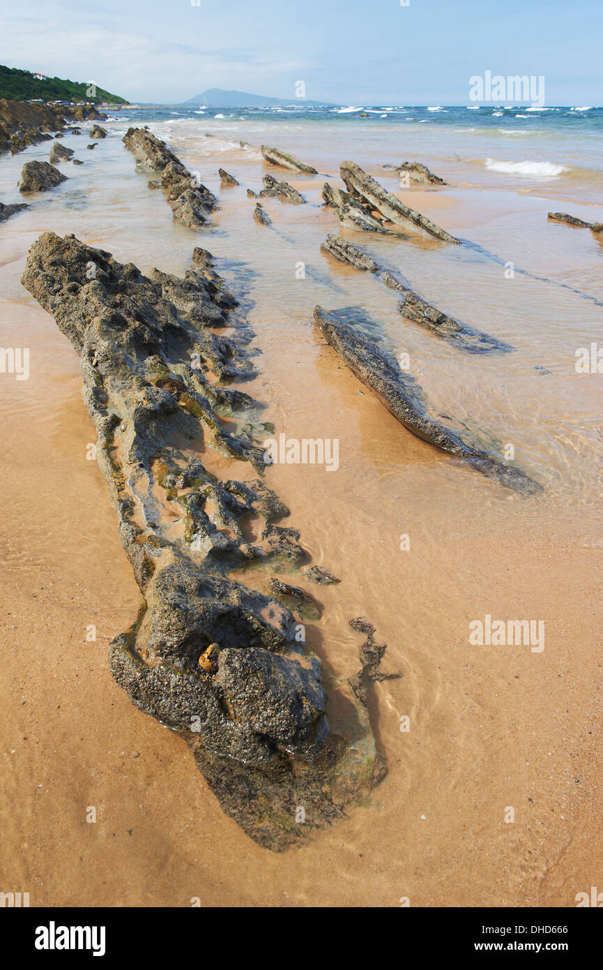 Rocks on the Beach Bidart France Stock Photo - Alamy