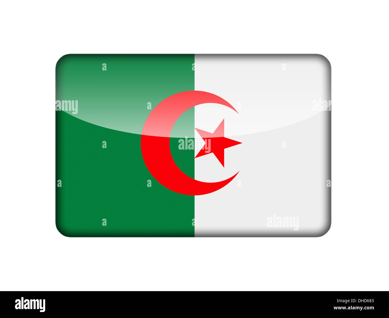 The Algerian flag Stock Photo - Alamy