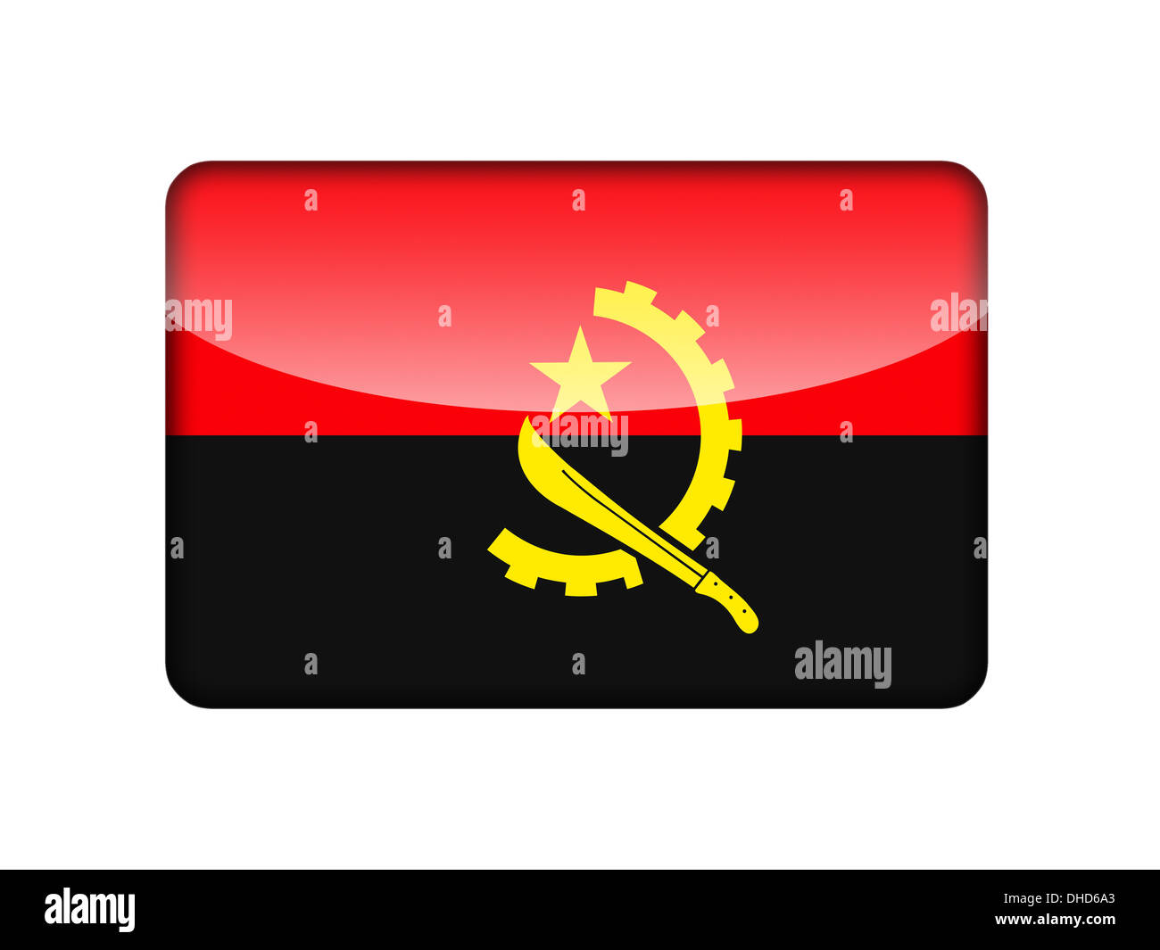The Angolan flag Stock Photo - Alamy