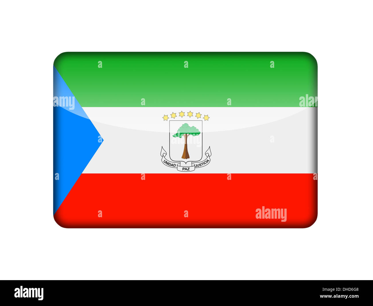 The Equatorial Guinea flag Stock Photo - Alamy