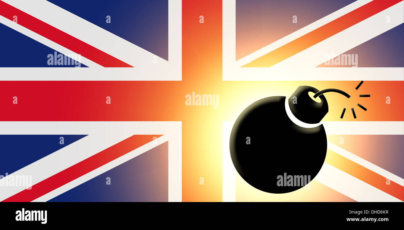 Burning british flag hi-res stock photography and images - Alamy
