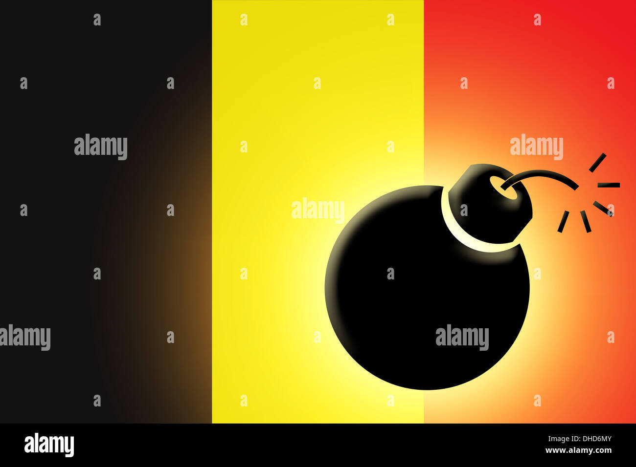 The Belgian flag Stock Photo - Alamy