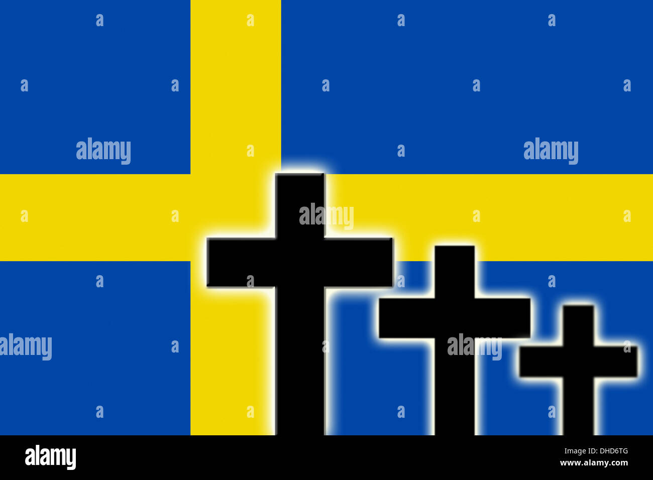 The Swedish flag Stock Photo - Alamy