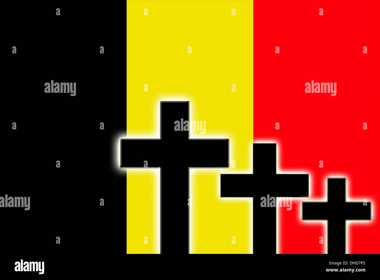 The Belgian flag Stock Photo - Alamy
