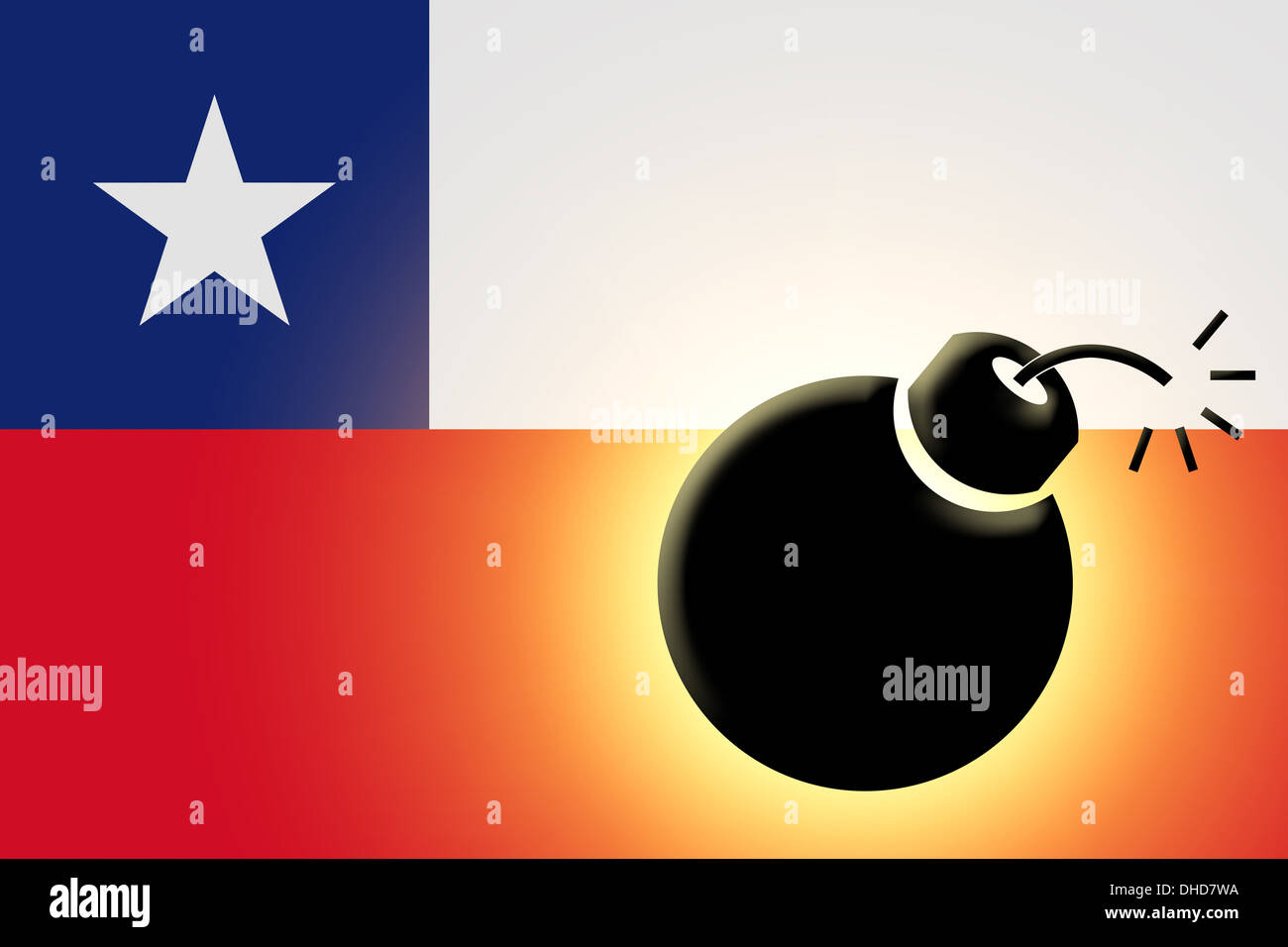 The Chile flag Stock Photo - Alamy