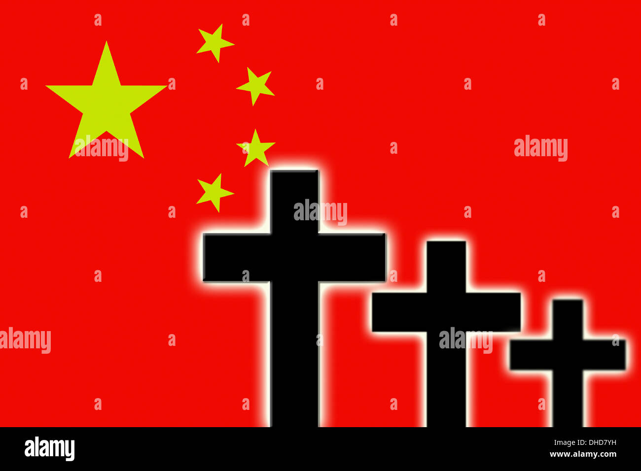 The Chinese flag Stock Photo - Alamy