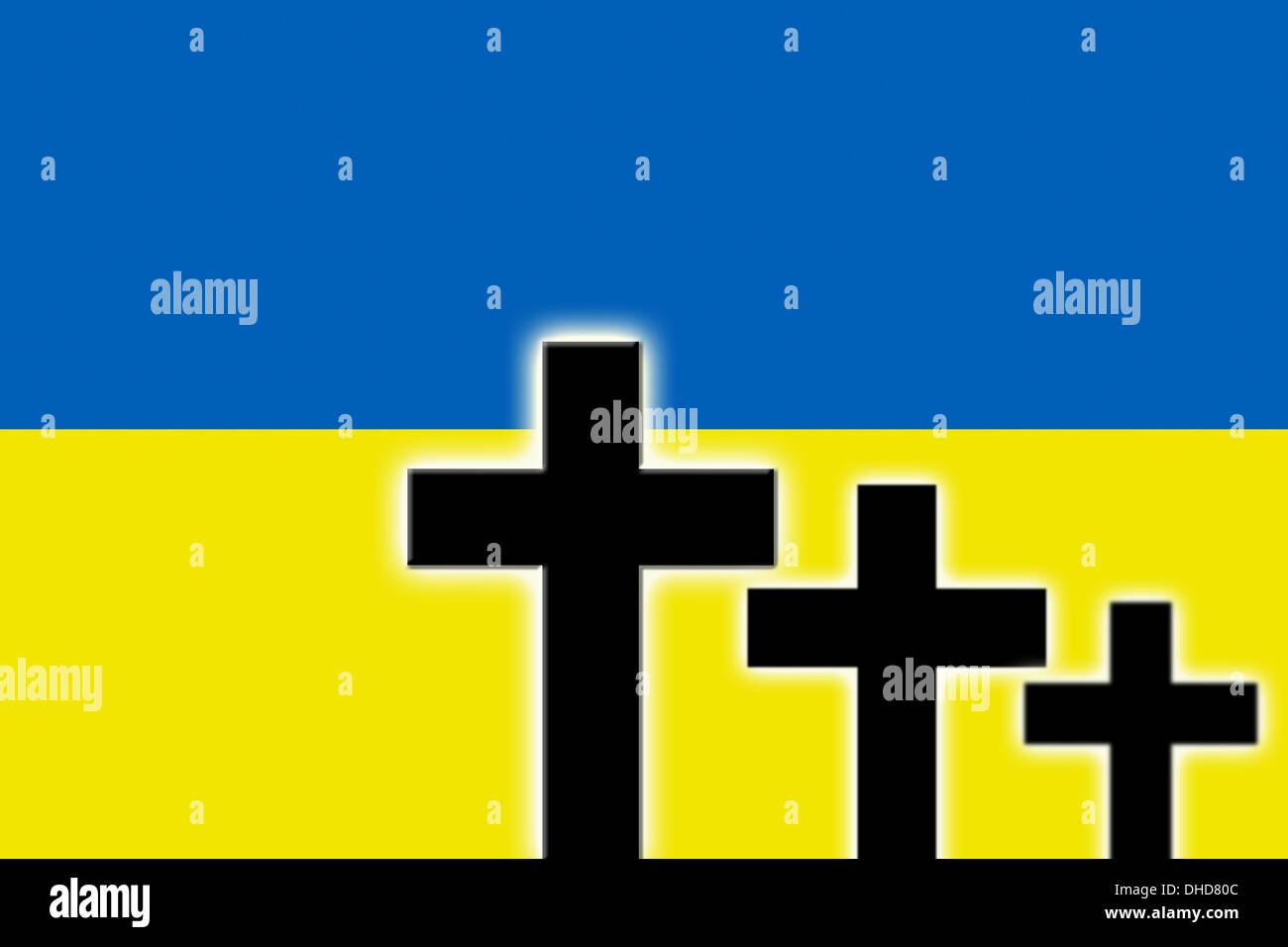 The Ukrainian flag Stock Photo - Alamy