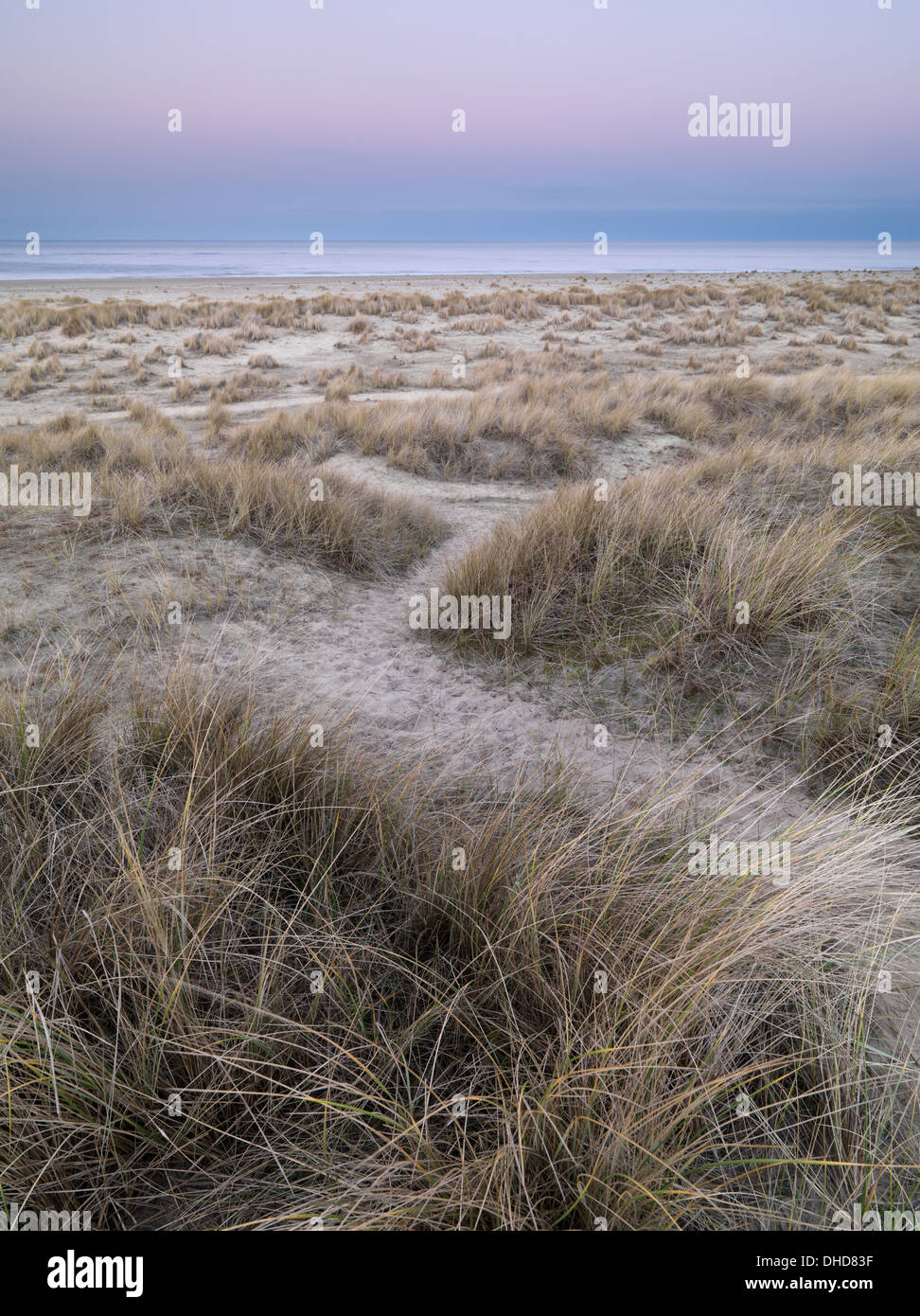 Winterton beach and dunes on the East coast of Norfolk, England Stock ...