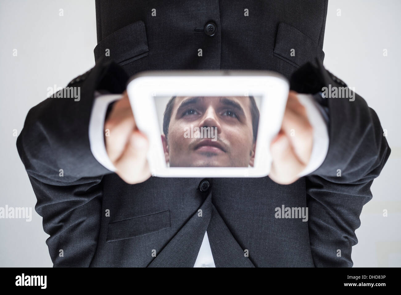 Face reflected in computer screen hi-res stock photography and images ...