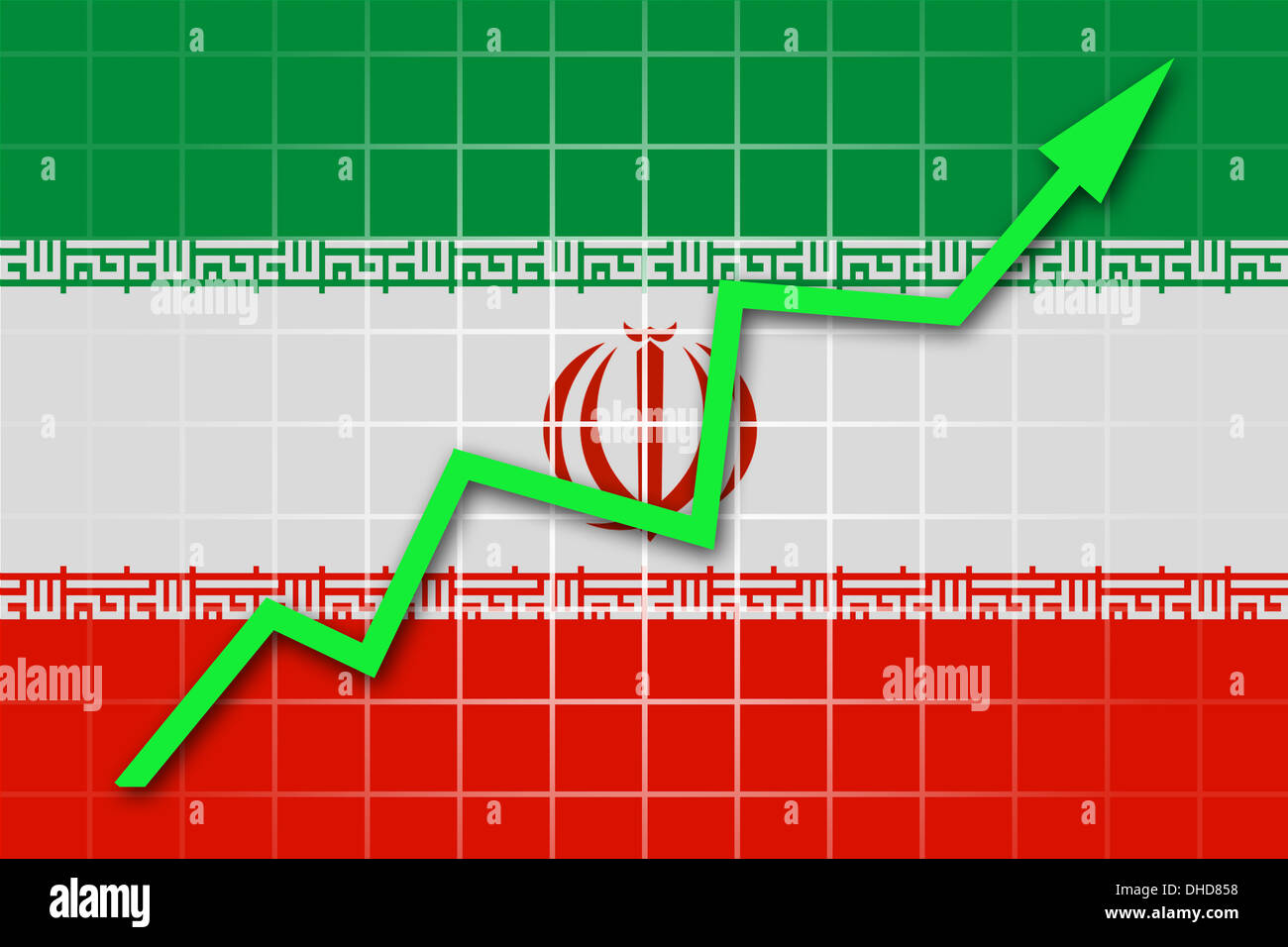 The Iranian flag Stock Photo - Alamy