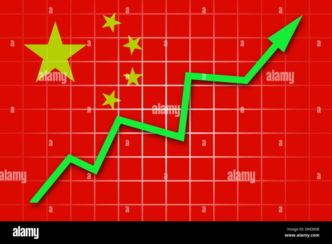 The Chinese flag Stock Photo - Alamy