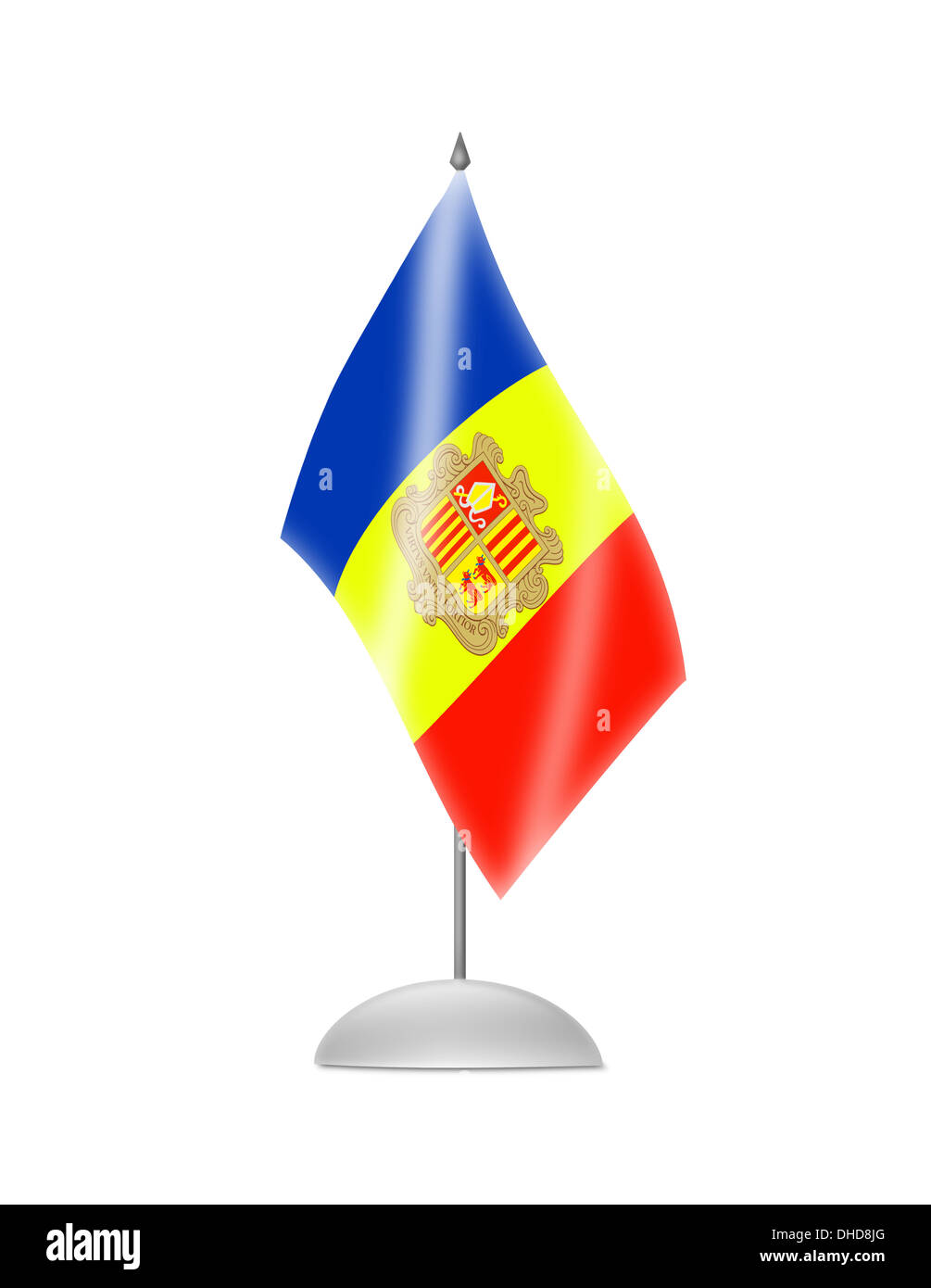 The Andorran flag Stock Photo - Alamy