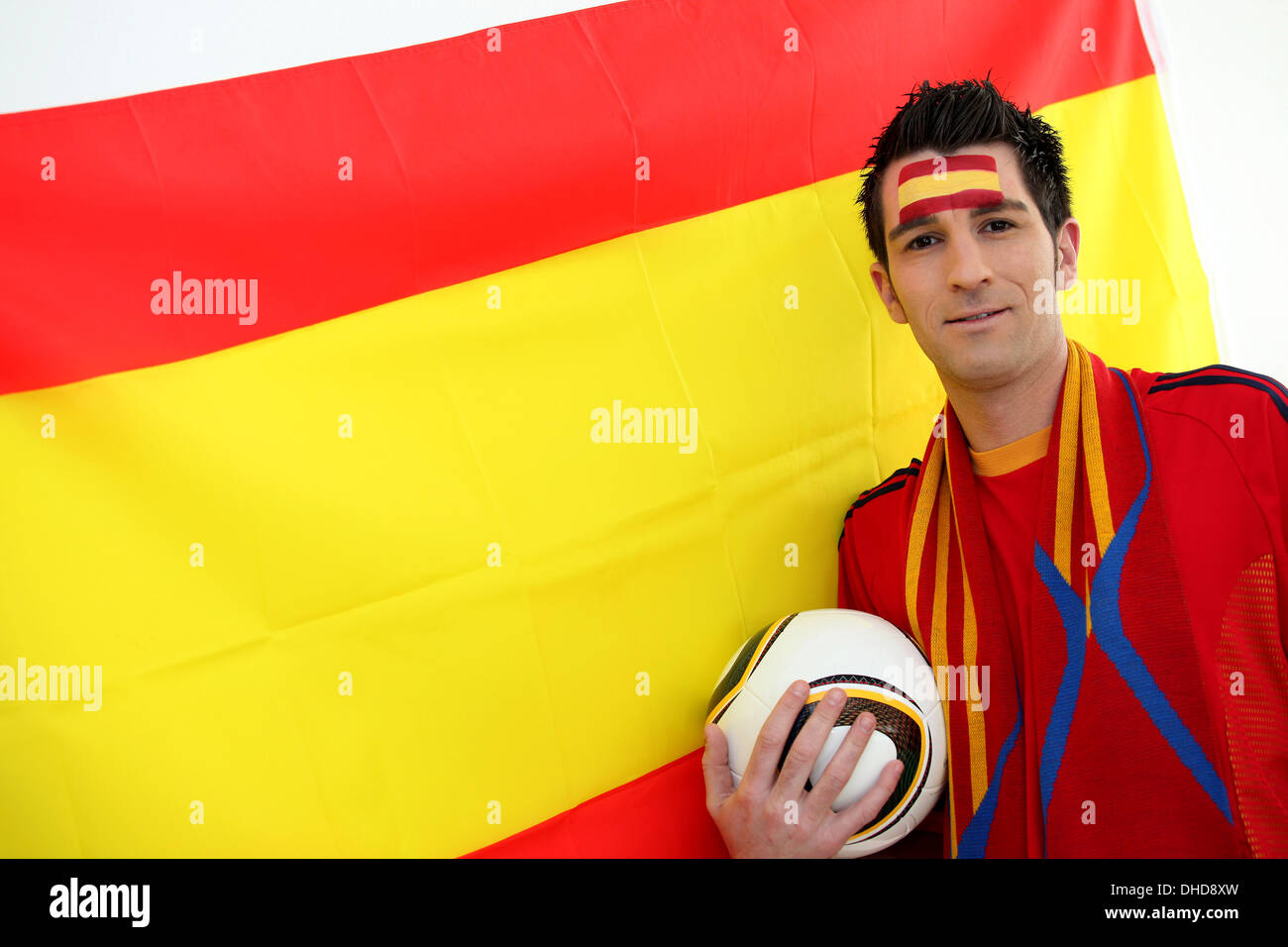 Football fan spain flag painted hi-res stock photography and images - Alamy
