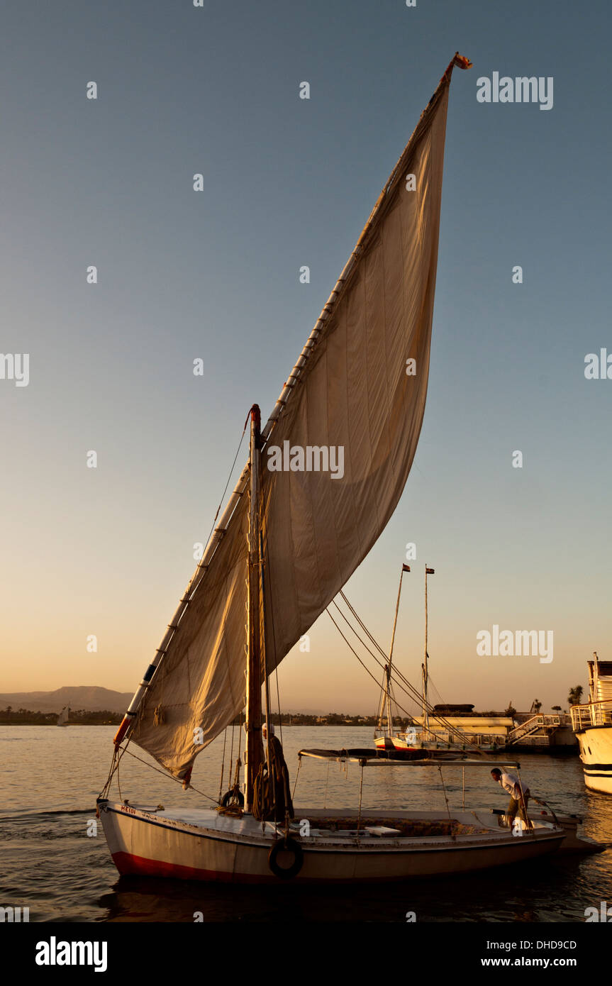 Feluccas on the River Nile Stock Photo - Alamy