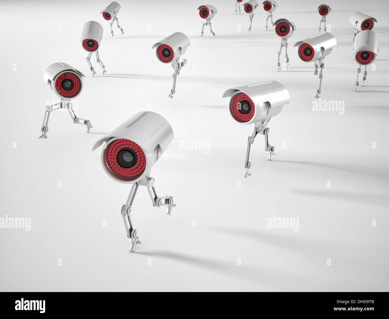 3d image of running robot cctv Stock Photo - Alamy