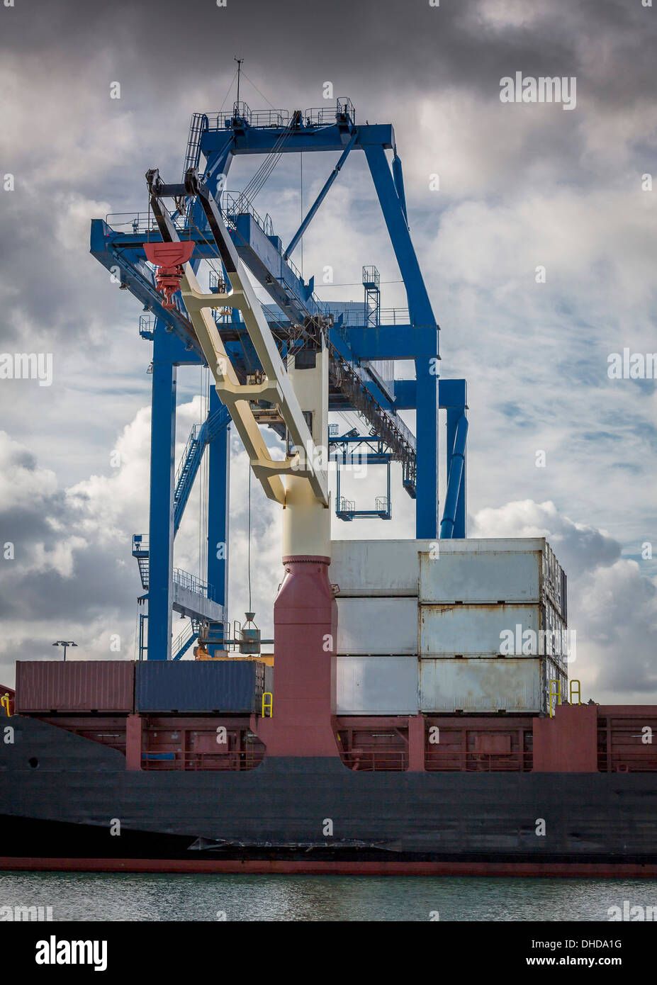 Shipping containers in Reykjavik Harbor, Reykjavik, Iceland Stock Photo ...