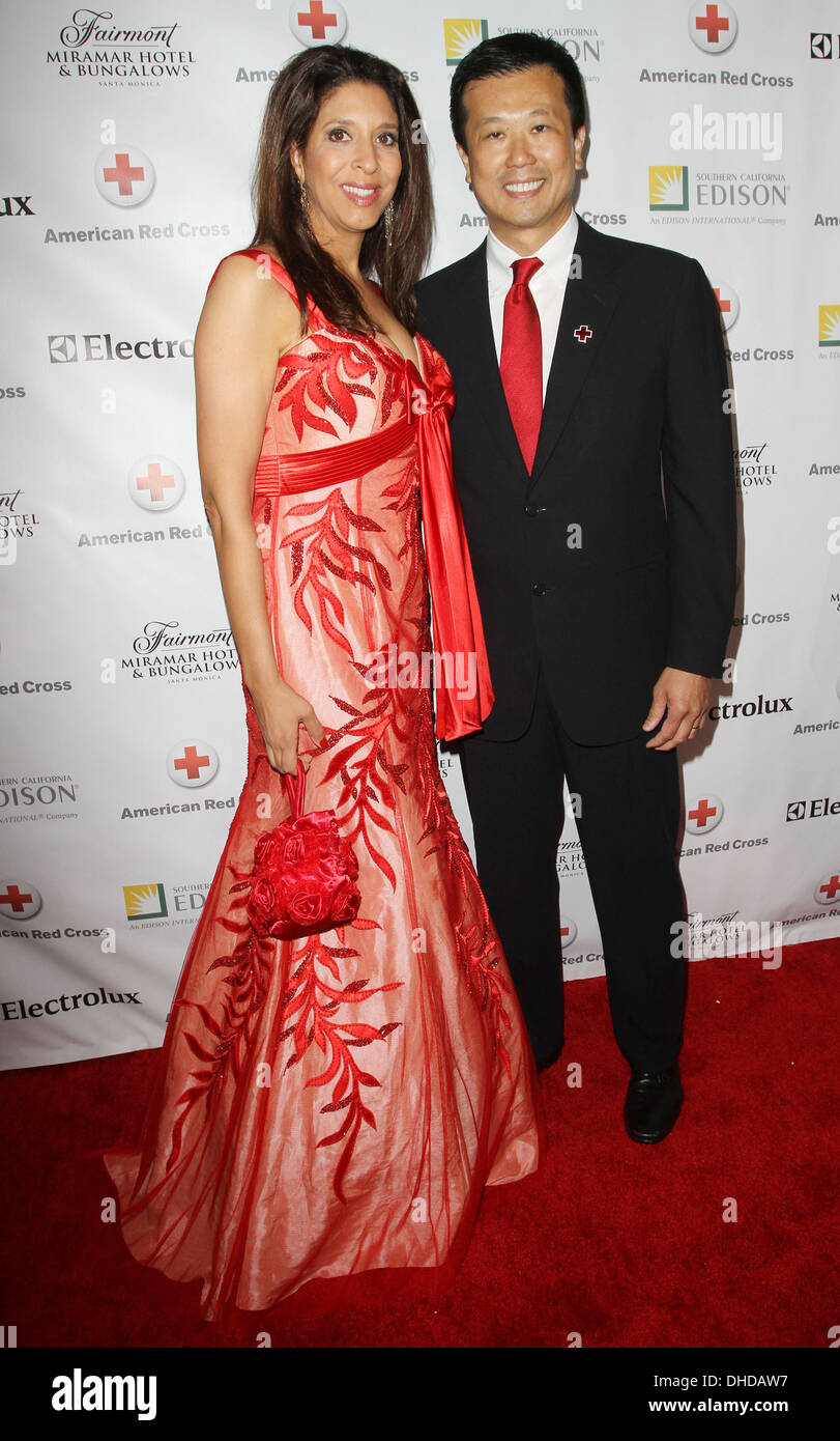 Christine Devine Jack Truong American Red Cross Annual Red Tie Affair held at Fairmont Miramar ...