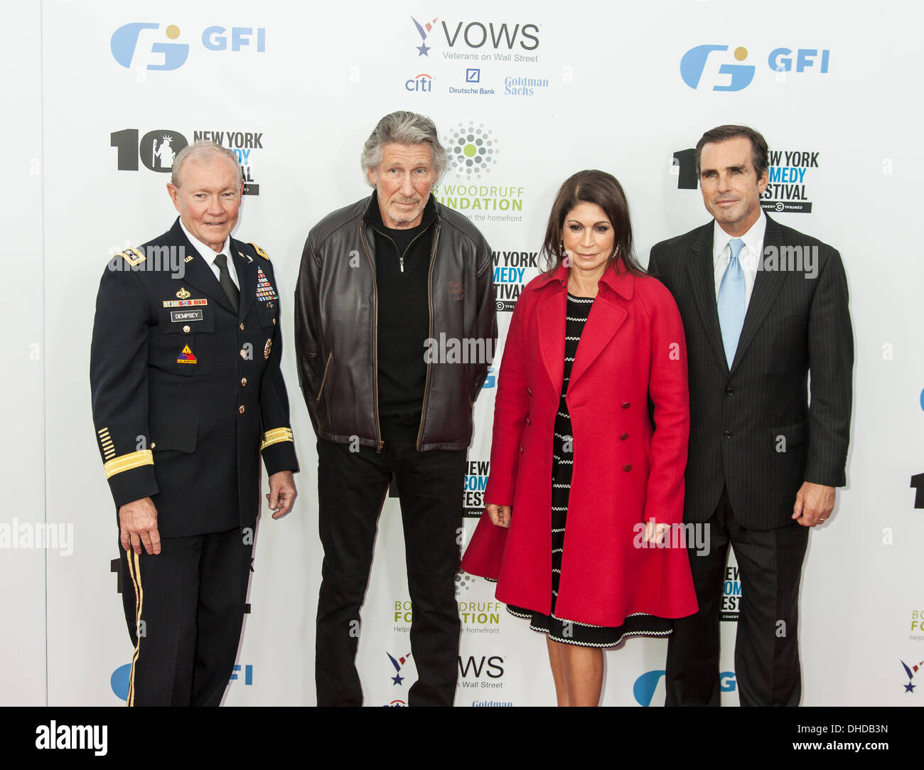 New York, USA. 6th November 2013. Martin E. Dempsey, Roger Waters ...