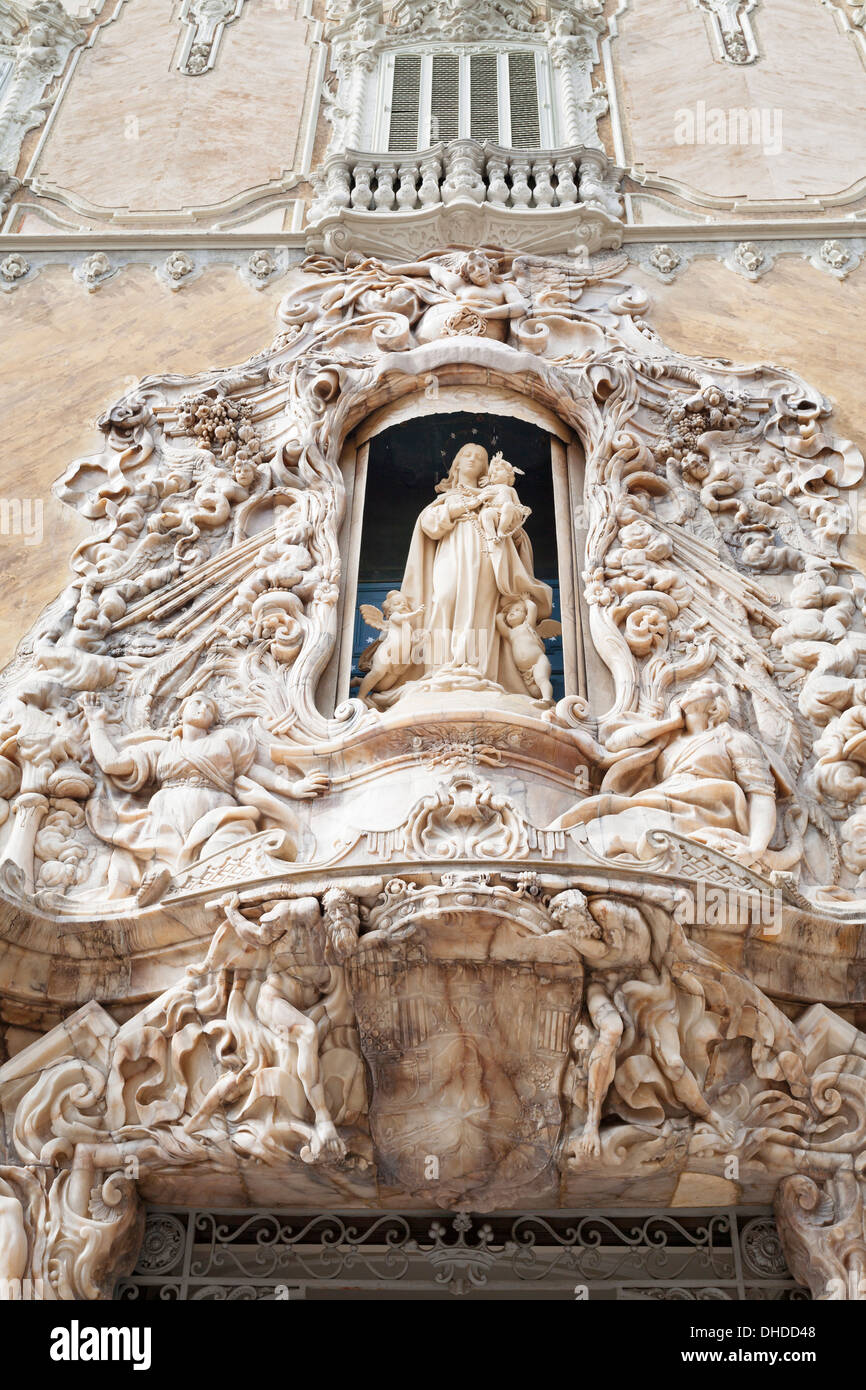 Alabaster figure at the entrance of the Ceramic Museum , Valencia ...