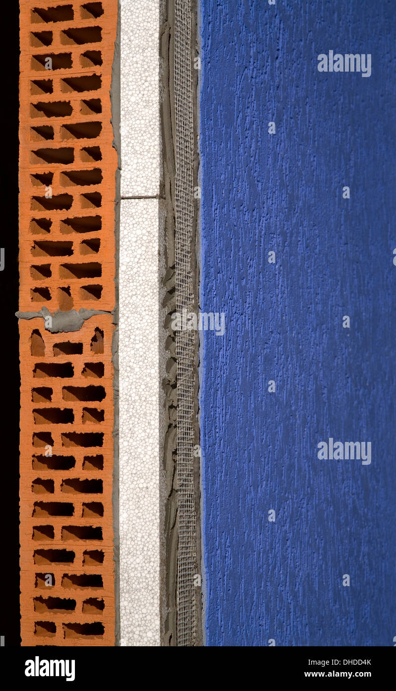 Insulated wall with styrofoam , gird, texture Stock Photo - Alamy