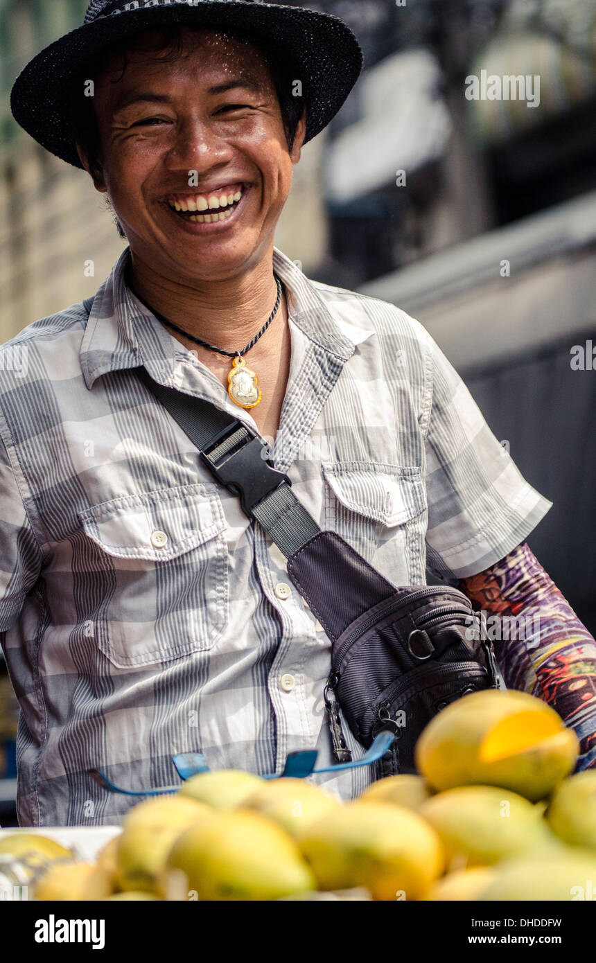 Mango seller, Chinatown, Bangkok, Thailand, Southeast Asia, Asia Stock ...
