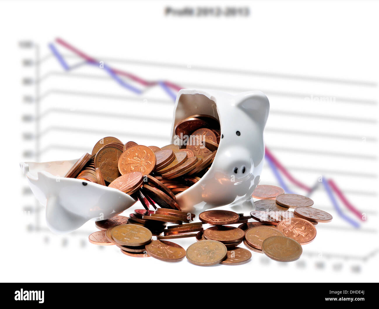 Falling graph hi-res stock photography and images - Alamy