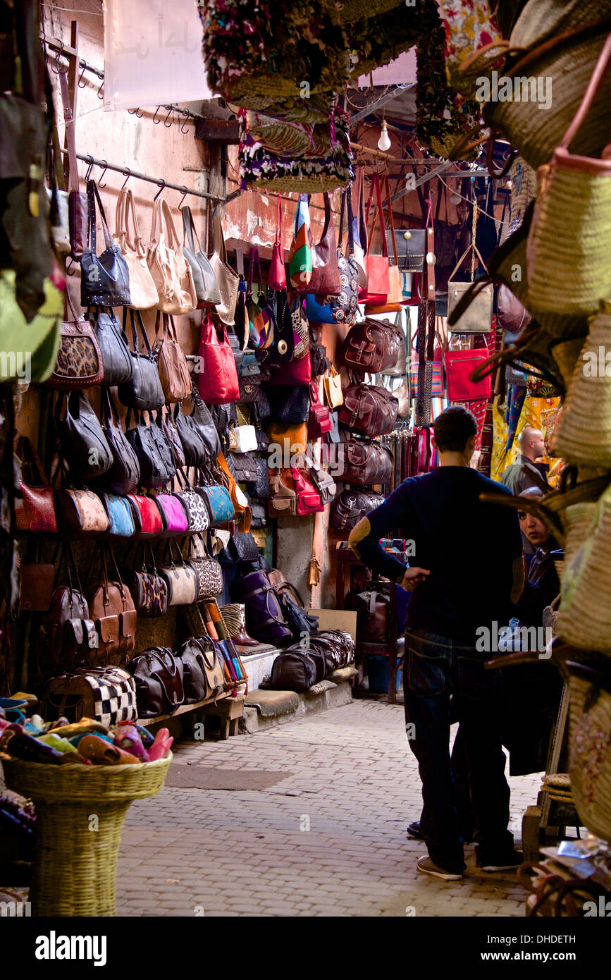 Shops inside the Medina, Marrakech, Morocco, North Africa, Africa Stock Photo - Alamy