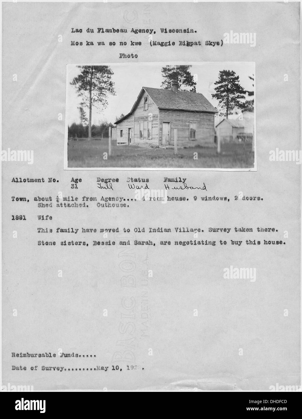 Maggie Bigpat Skye, known by her Native American name 'Mos ka wa so no ...