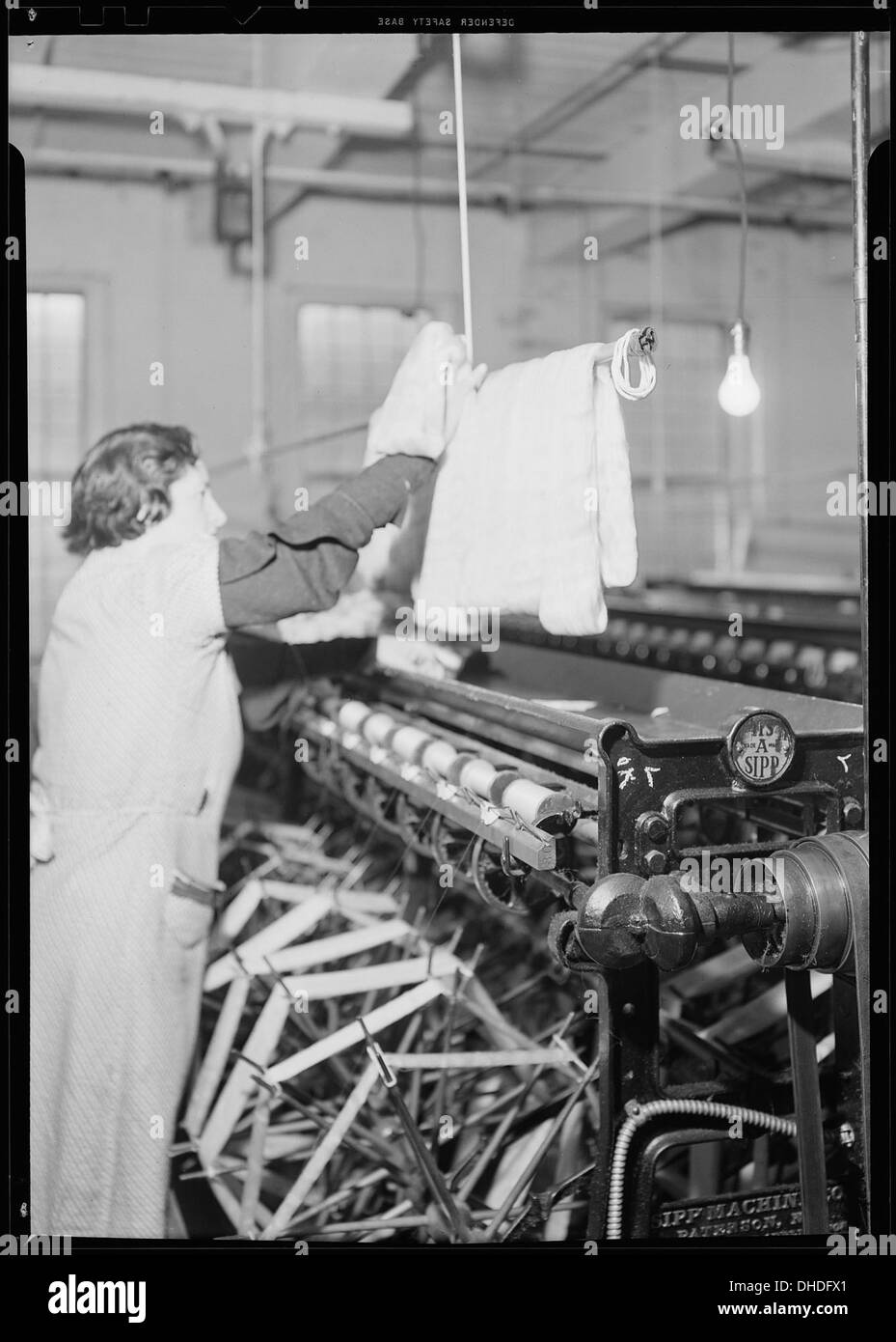 New jersey textiles after the drying process hi-res stock photography ...