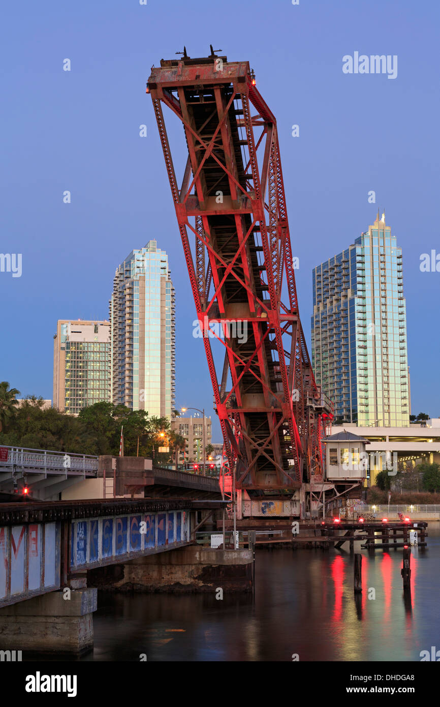 Cass Street and CSX Bridges over the Hillsborough River, Tampa, Florida ...