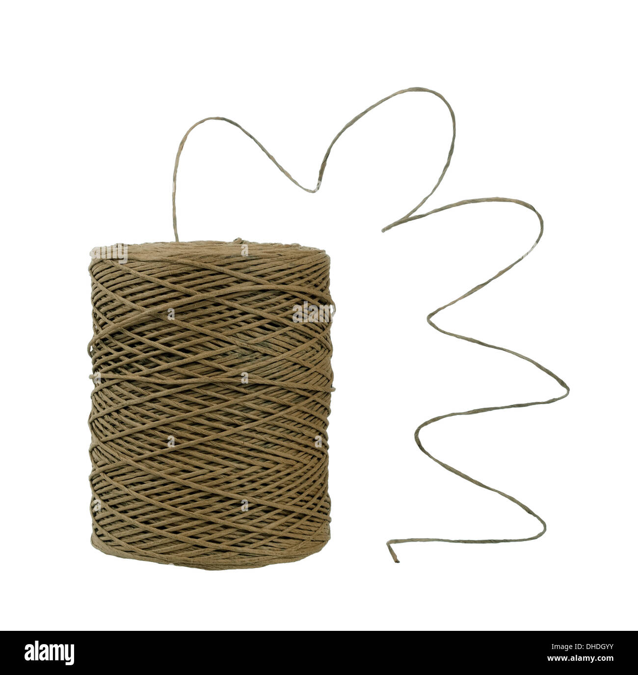 Coil of string with wire in it - hence odd shape Stock Photo - Alamy