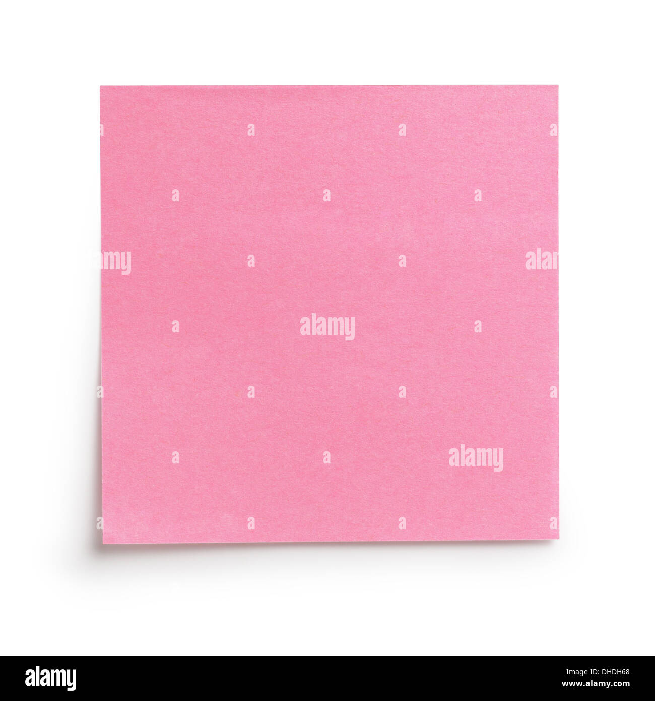 pink sticky note with shadow, isolated on white Stock Photo - Alamy