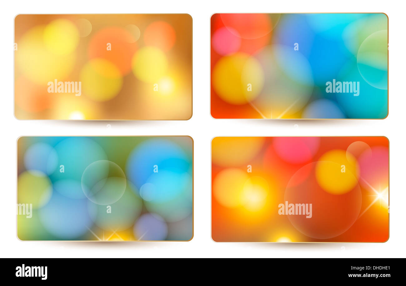 Set of holiday colorful abstract gift cards. Vector illustration Stock ...