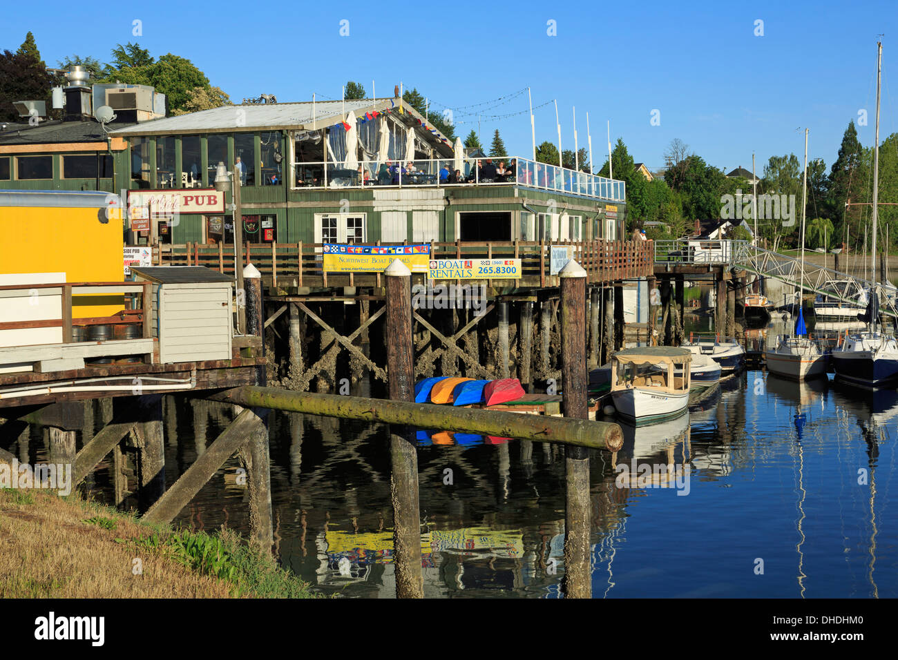 Port Side pub in Poulsbo, Puget Sound, Washington State, United States ...