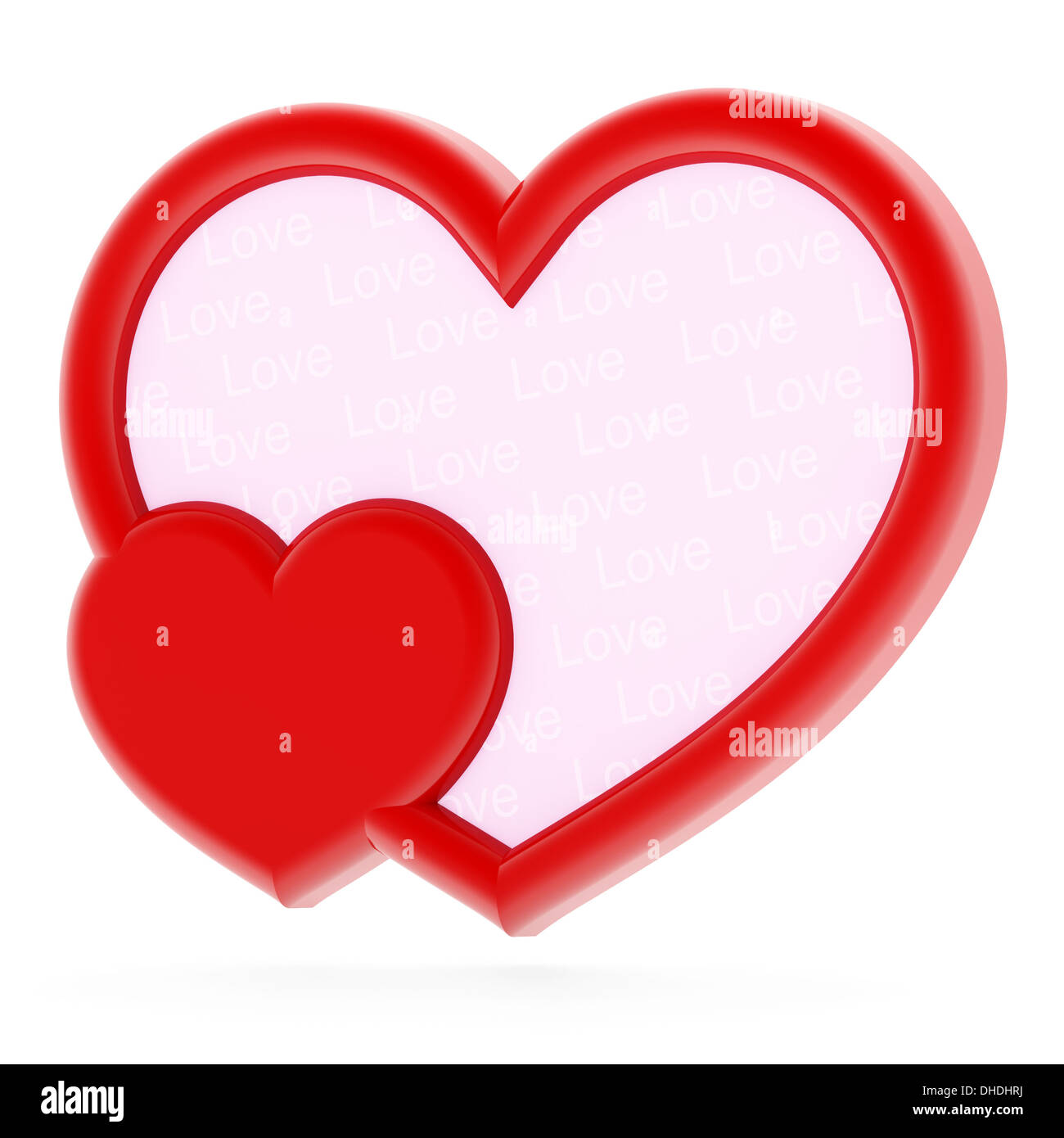 Heart-shaped photo frame Stock Photo - Alamy